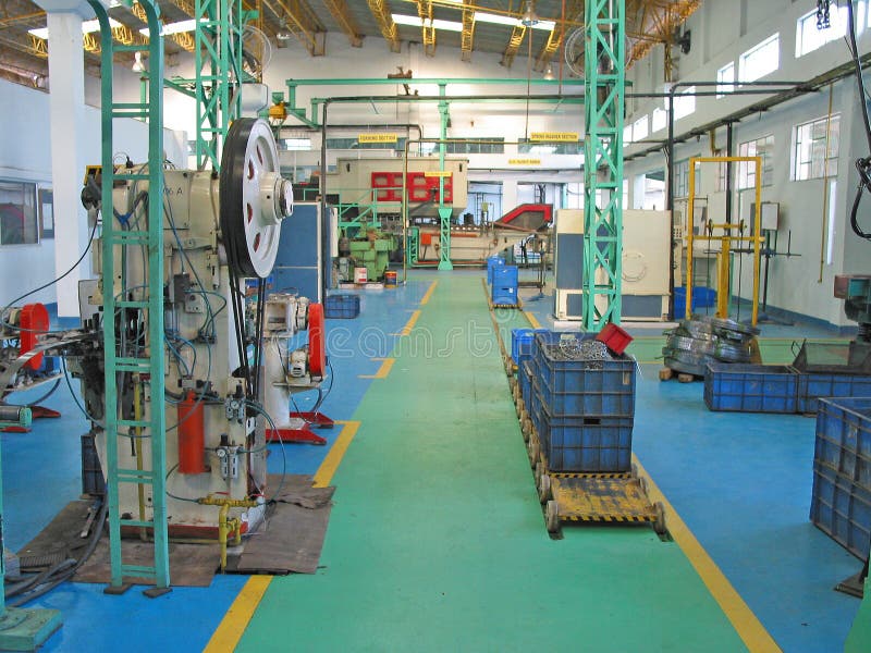 Moderne Geplande Fabrieksvloer in India Stock Foto - Image of sectie ...