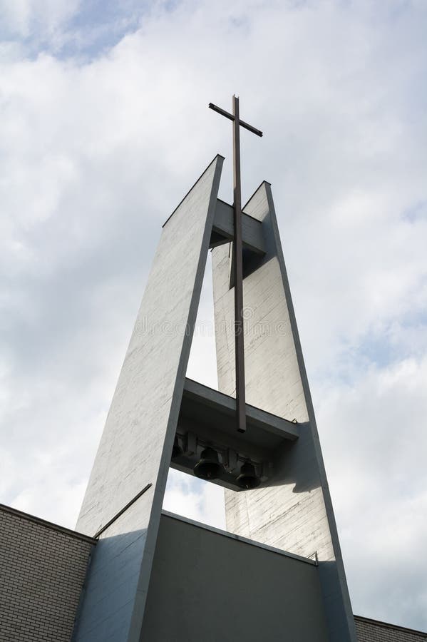 Moderne Katholische Christliche Kirche Mit Eckigem Minimalisten Und ...