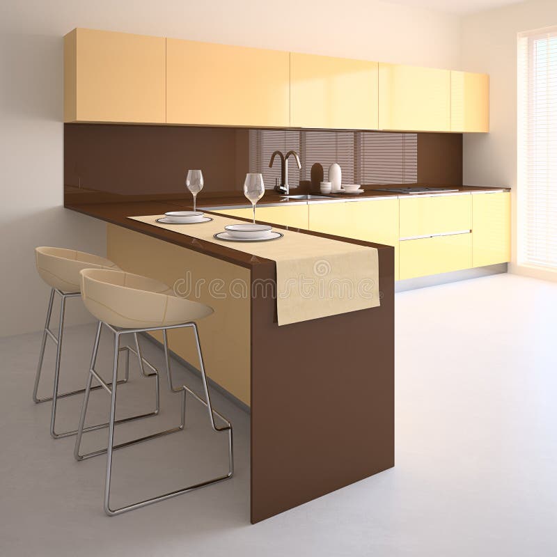 Moderne rode keuken stock foto. Image of binnen, ontwerp - 13796814