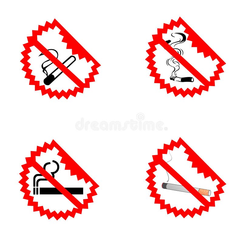Moderne Nichtraucher-Symbole Vektor Abbildung - Illustration von ...