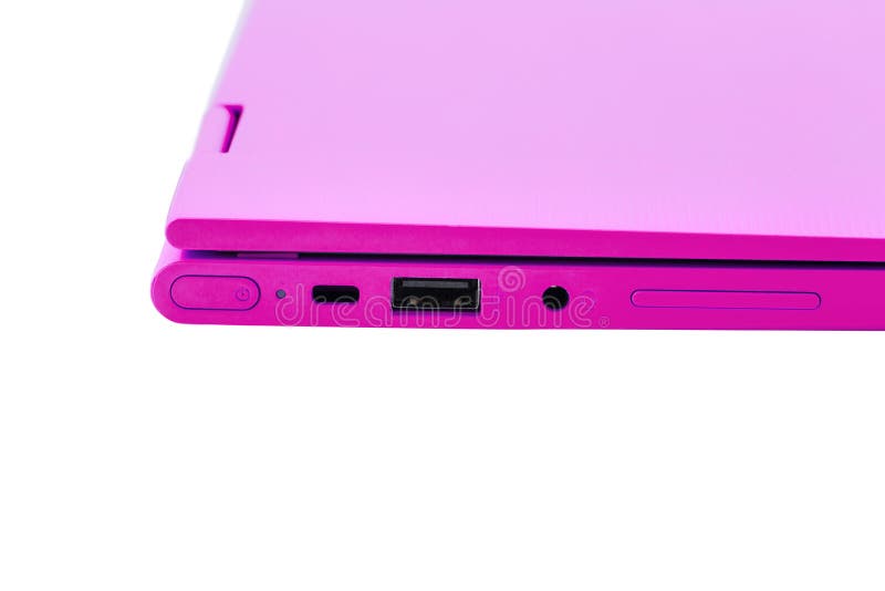Roze Laptop Met Engels Toetsenbord Stock Foto - Image of idee, sluit ...