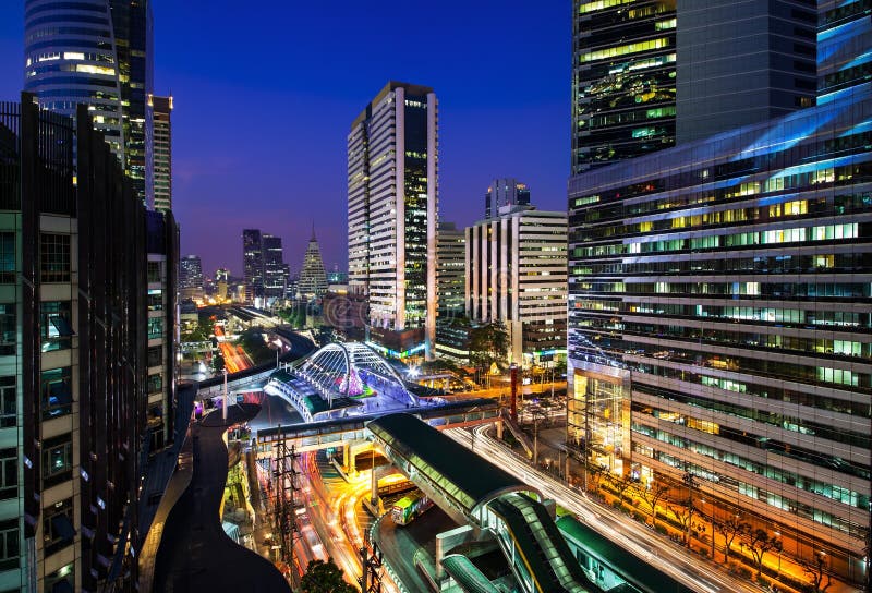 Moderne Stad, Sathon-Road, Bangkok, Thailand. Stock Foto - Image of ...