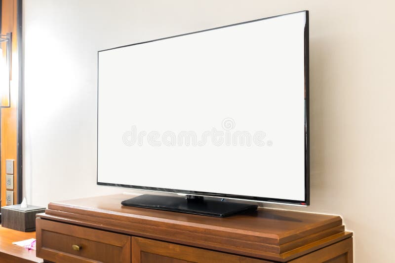 Moderne Televisie Met Het Beeld Van De Nachtstad Stock Afbeelding ...