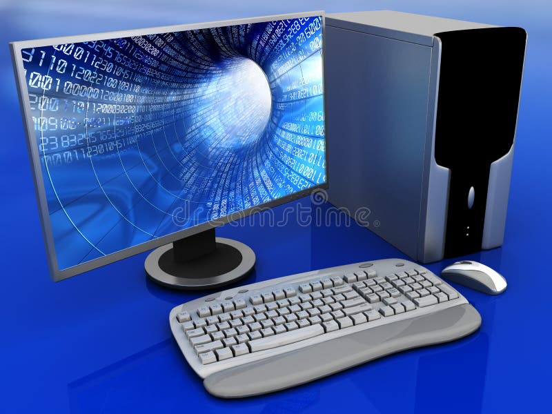 Moderner Computer stock abbildung. Illustration von tastatur - 9394370