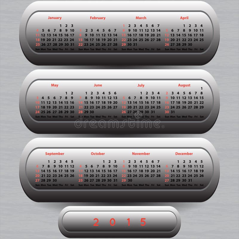 Moderner Kalender 2015 vektor abbildung. Illustration von hintergrund ...