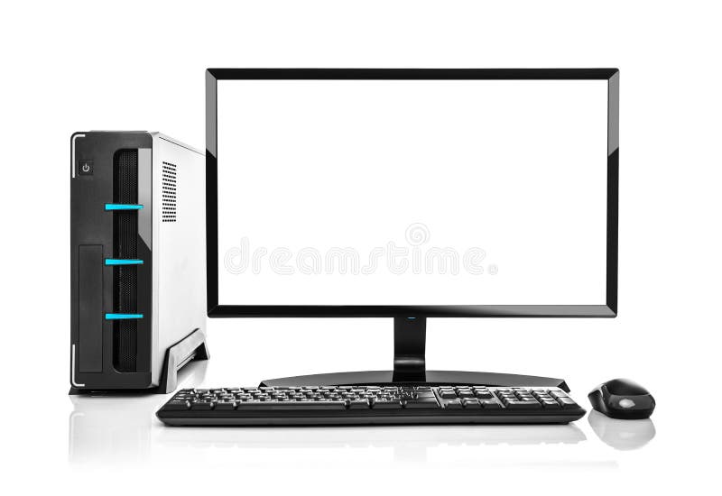 Moderner PC-Computer Lokalisiert Stockbild - Bild von internet ...