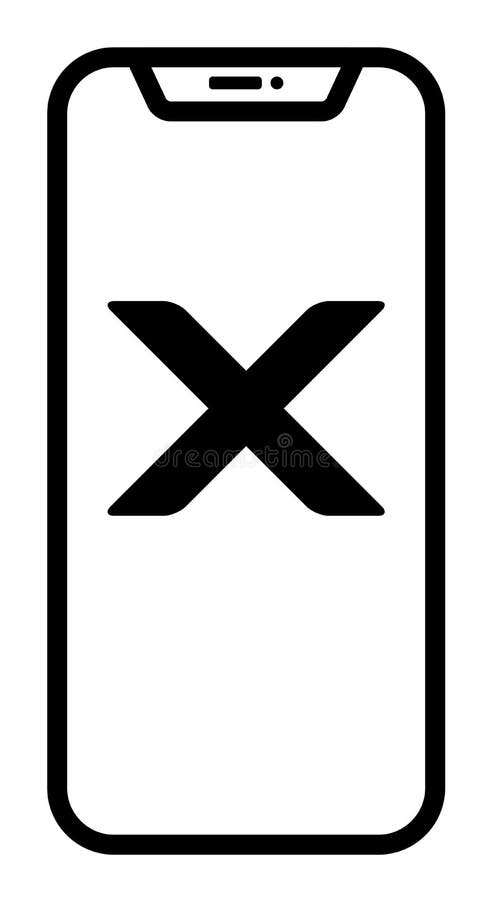 Lineares Smartphone-Symbol. Handy-Umrisssymbol. Handy-Piktogramm ...