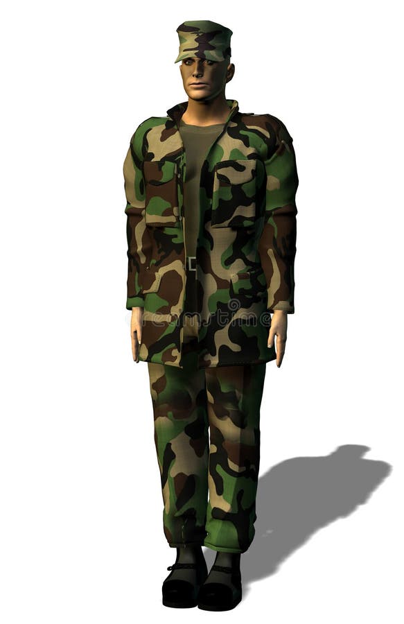 Moderner Soldat stock abbildung. Illustration von männer - 8796691