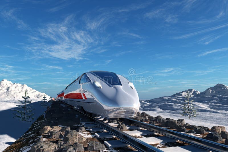 Moderner Zug stock abbildung. Illustration von konzept - 34684205