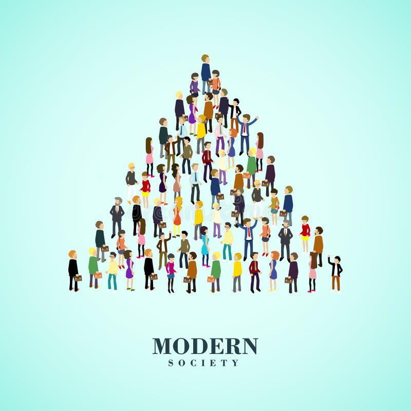Modernes Gesellschaftskonzept Vektor Abbildung - Illustration von ...