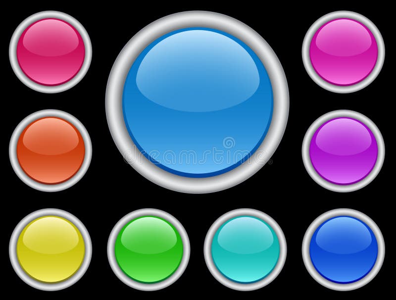 Modernes Web buttons-3 vektor abbildung. Illustration von glas - 6544144