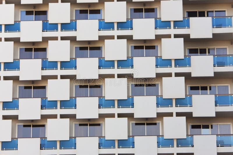 Modernes Wohnanlage-Architekturmuster Stockfoto - Bild von aufbau, blau ...