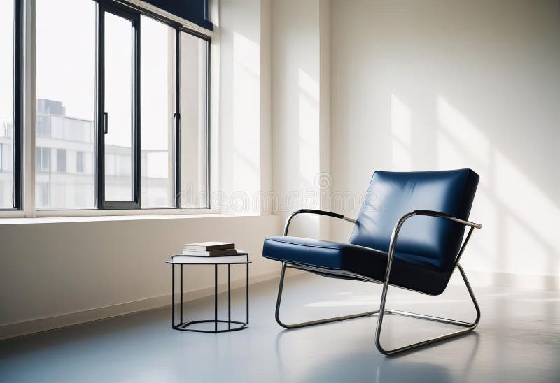 Modernism Chair, Studio Setting, Steel and Leather Texture Stock ...
