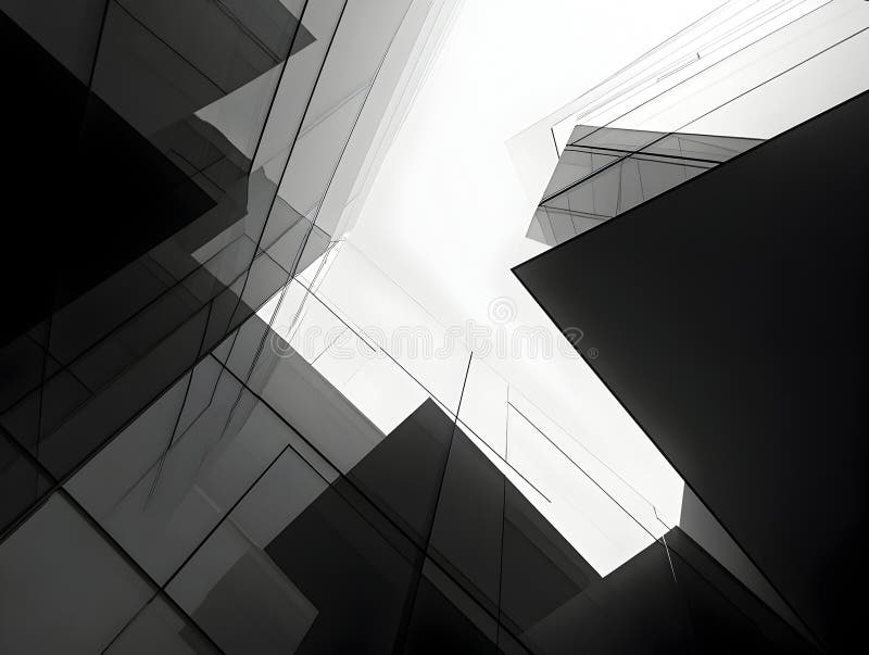 Modernist Architectural Rendering with Striking Geometric Interplay and ...