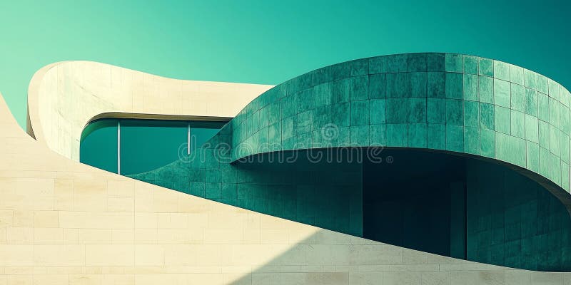 Modernist Design with Curved Surfaces and Large Openings in a Public ...