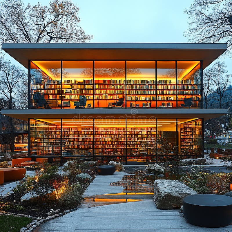 Modernist Library Showcases Vibrant Colors and Unique Architecture in a ...