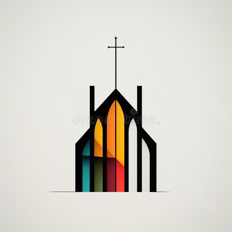 Minimalist Modern Church Logo Design Ai Generated Stock Illustration ...