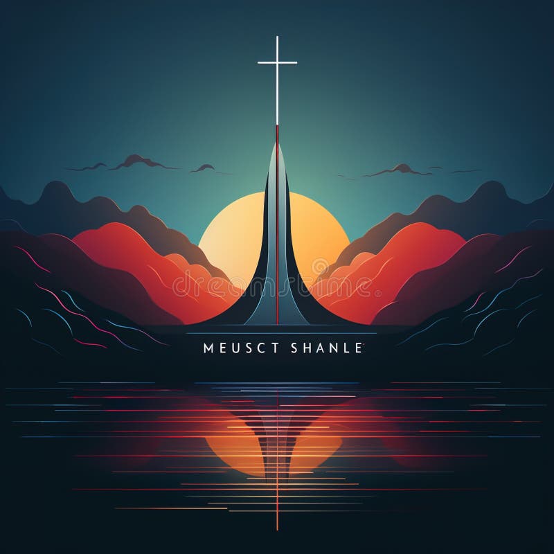 Minimalist Modern Church Logo Design Ai Generated Stock Illustration ...