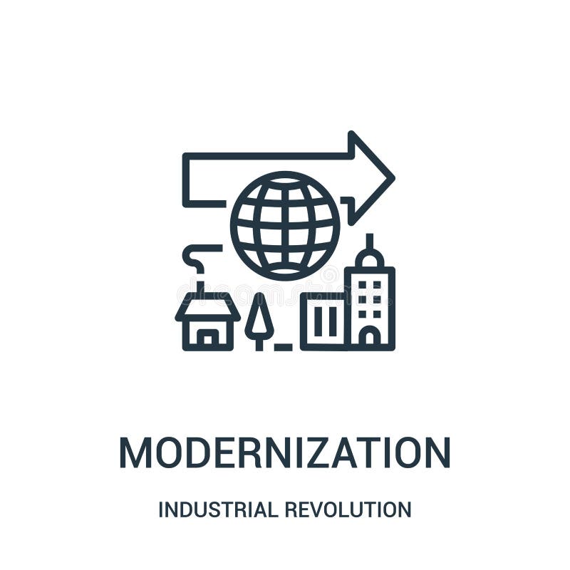 Modernization Line Icons Collection. Progress, Innovation, Change ...