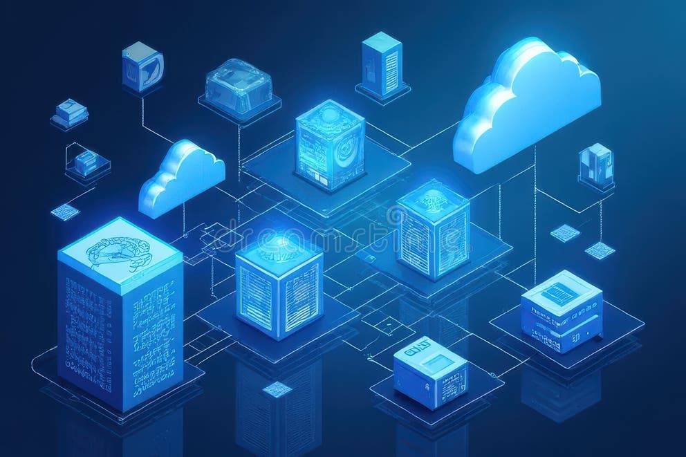 Modernized Cloud Infrastructure Migration Visualization Stock ...