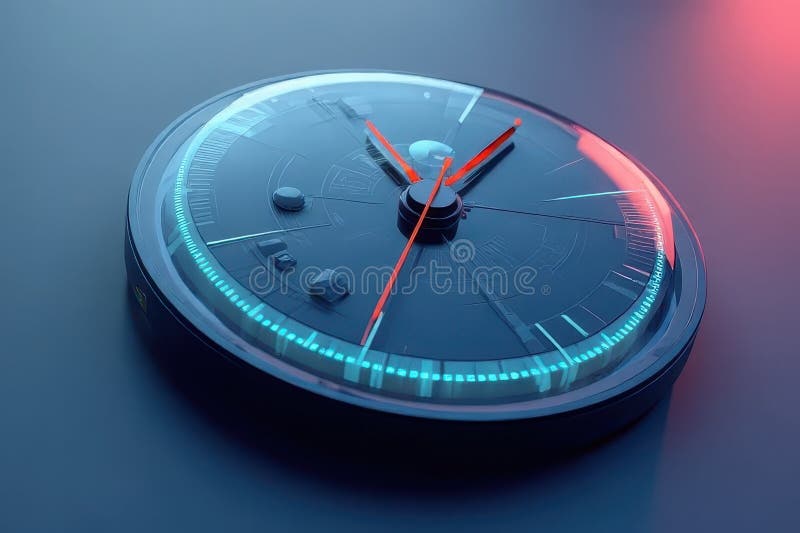 Modernized Timepiece Layout Stock Illustration - Illustration of ...