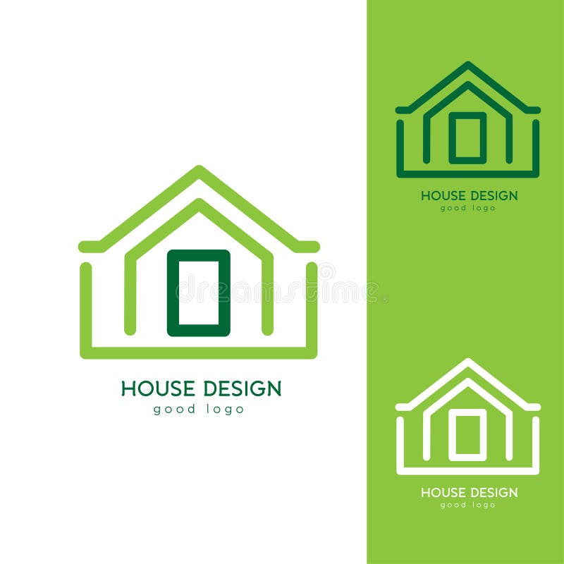 Modernt Hus Logo Design Template Flat Simple Stock Illustrationer ...