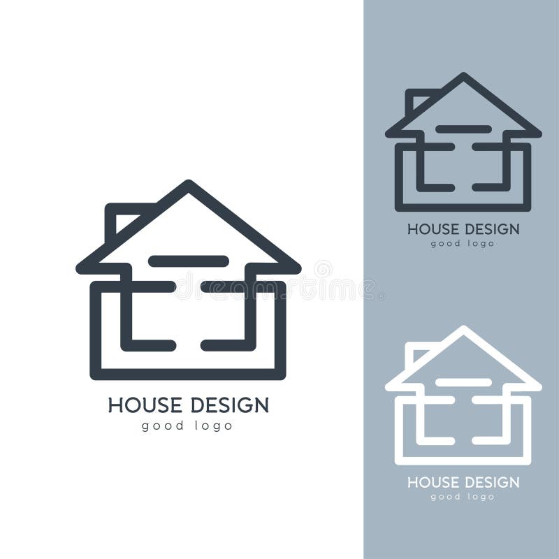 Modernt Hus Logo Design Template Flat Simple Stock Illustrationer ...