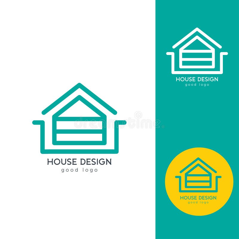 Modernt Hus Logo Design Template Flat Simple Stock Illustrationer ...