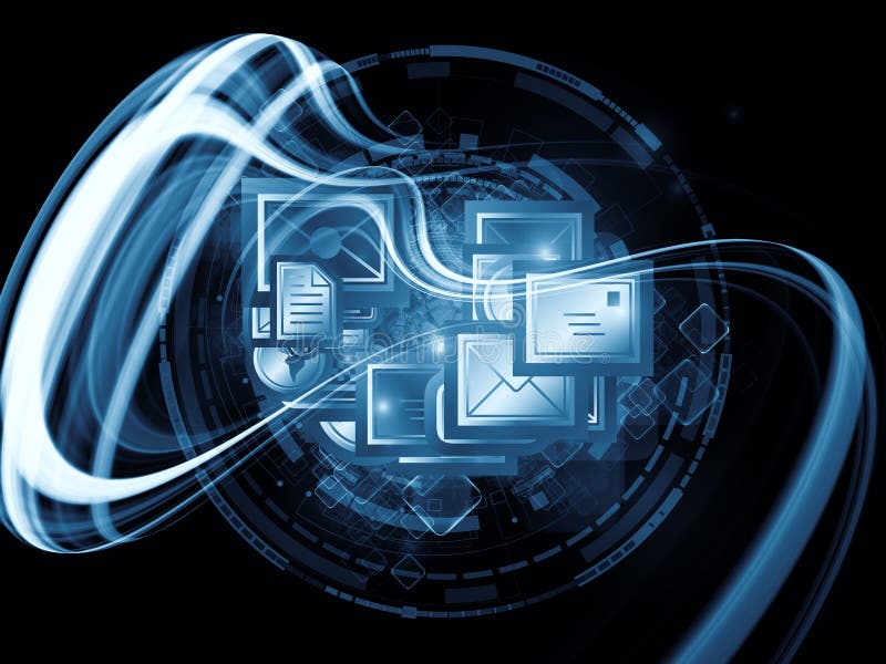 Modes of Communication Icons Stock Vector - Illustration of router ...