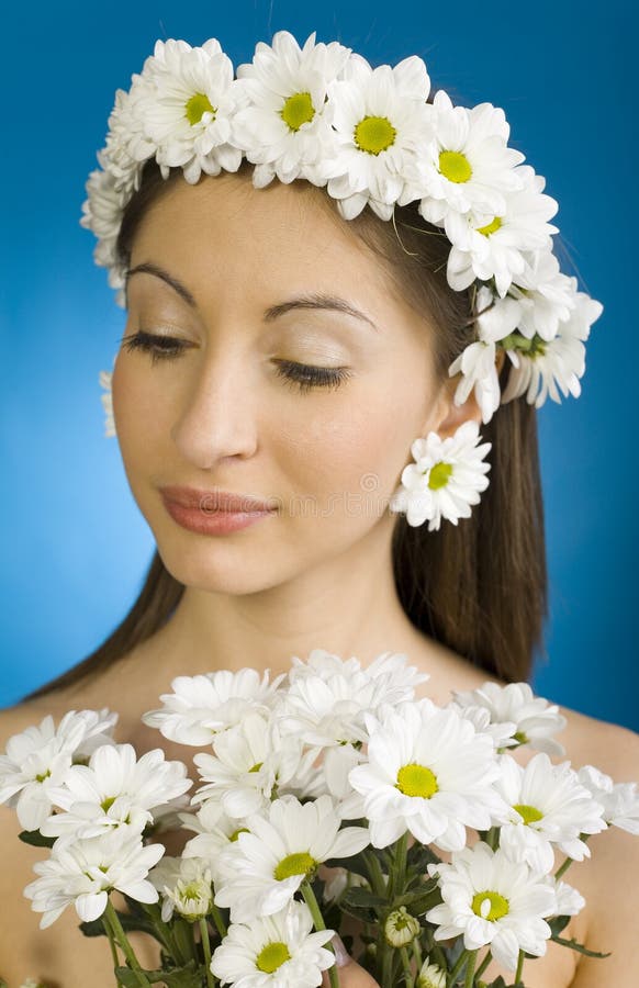 Modest Daisy stock photo. Image of brunette, hold, beauty - 2688376