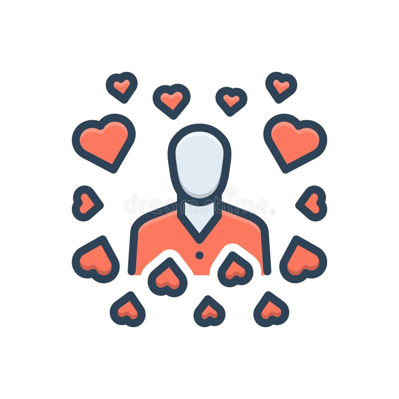 Color Illustration Icon for Modest, Hackneyed and Common Stock ...