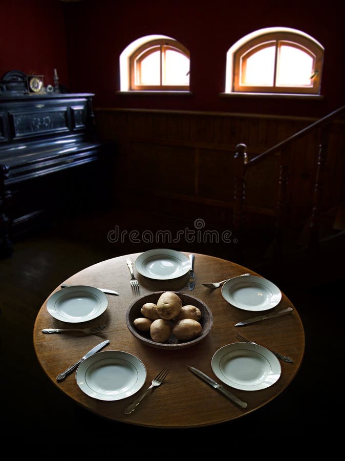 Modest Lunch for Five People Stock Image - Image of five, closeup: 83178821