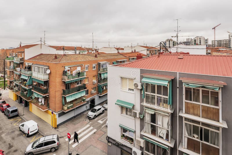 Modest Residential Residential Buildings at an Urban Street ...