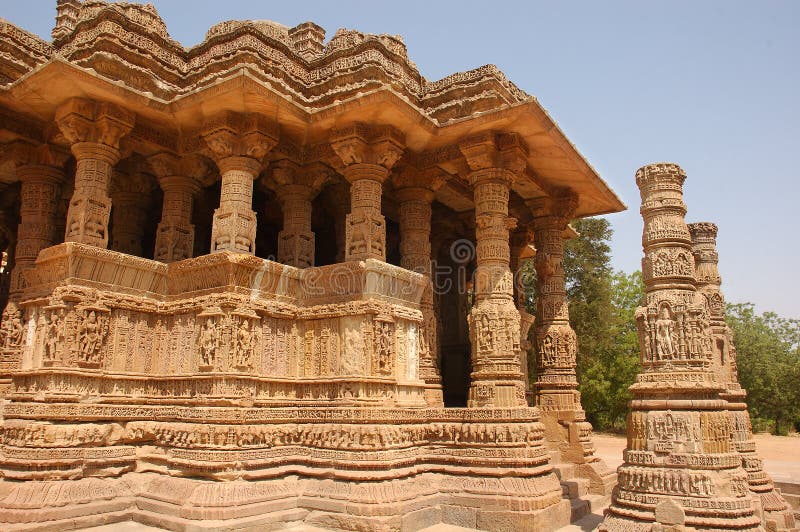 Modhera Sun Temple stock image. Image of sunny, historic - 5539435