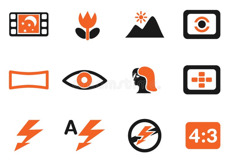 Modi Di Icone Della Siluetta Della Foto Illustrazione Vettoriale ...