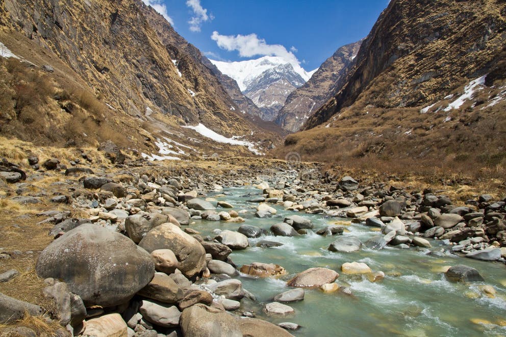 Modi Khola imagen de archivo. Imagen de rocas, actual - 31009049