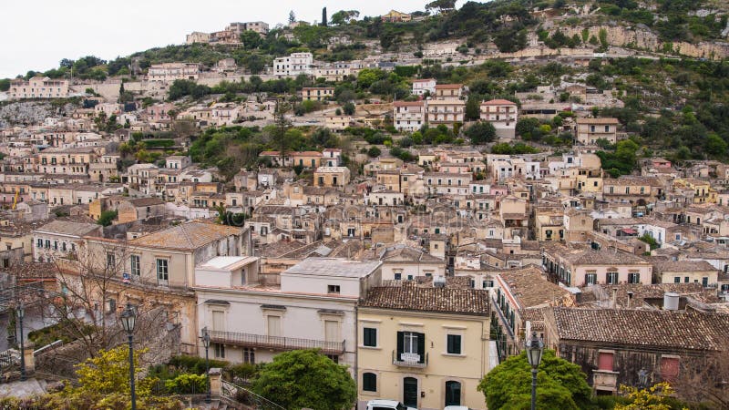 Modica City. Ancient Sicilian Baroque City Stock Image - Image of ...