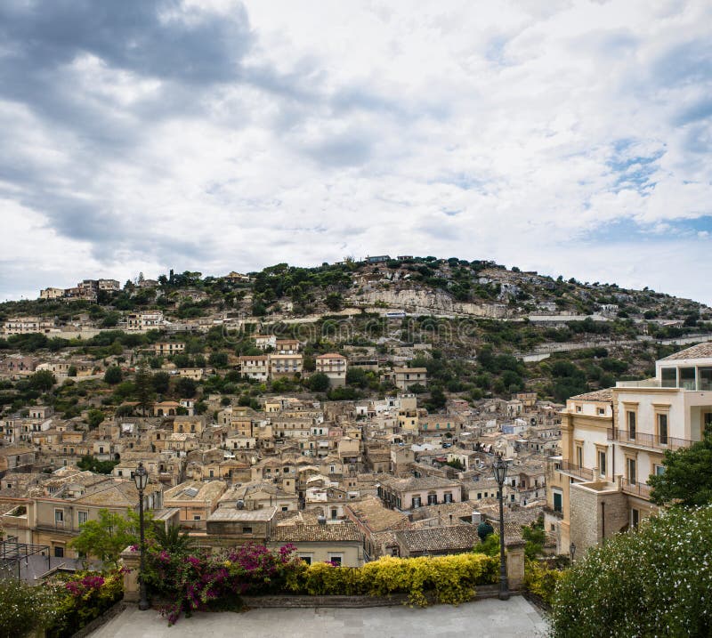 Travel To Sicily, Modica Castle Stock Image - Image of fashion ...