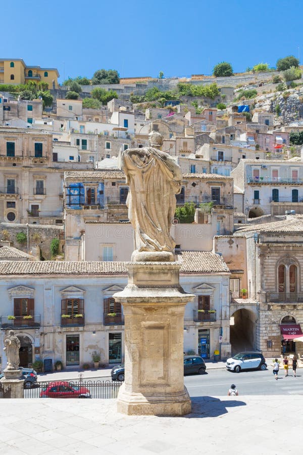 MODICA SICILIA PANORAMA editorial photography. Image of cityscape ...