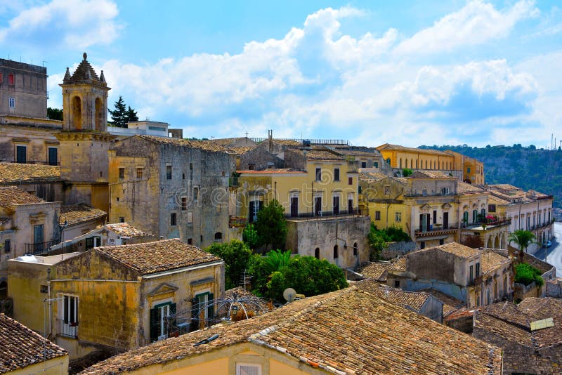 Modica Sicily Italy stock image. Image of town, building - 131007273
