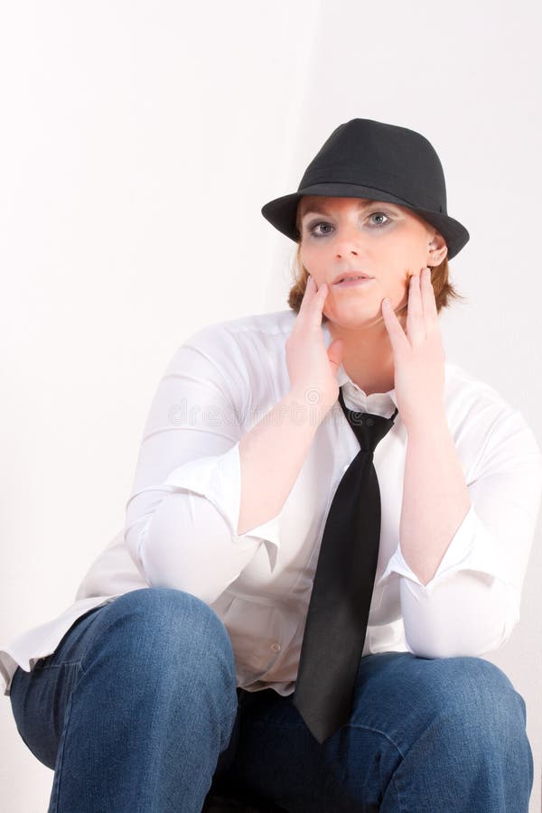 Modieus Plus Het Model Van De Grootte Stock Foto - Image of groot ...