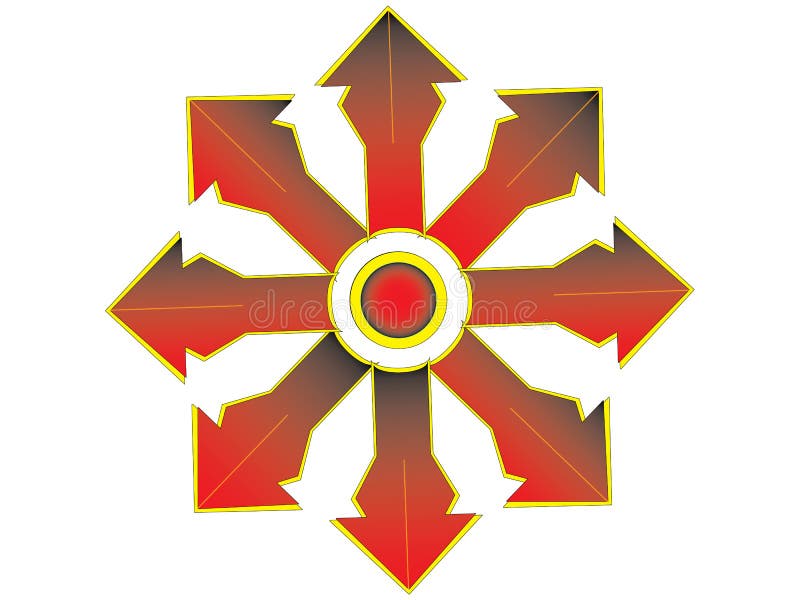 Multiple Red Cross with Orange Edge Stock Illustration - Illustration ...