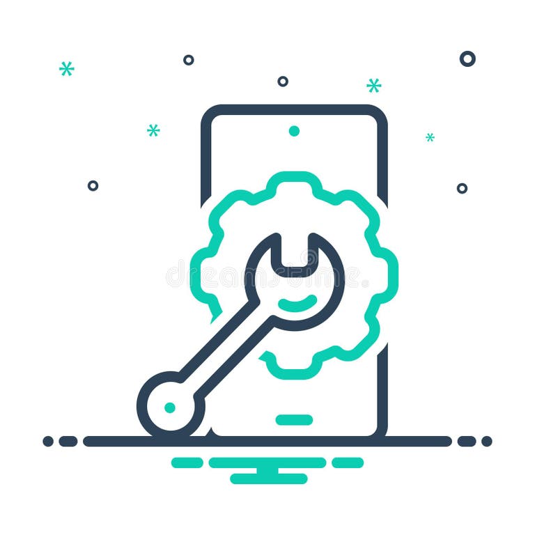 Mix Icon for Modifications, Adjustment and Tool Stock Illustration ...