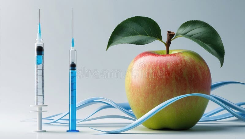 Modified Apple with Syringes Genetic Engineering and Food Safety ...