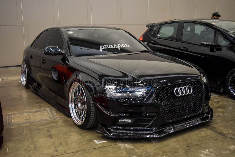 Modified yellow Audi A4 B8 editorial image. Image of team - 273657065