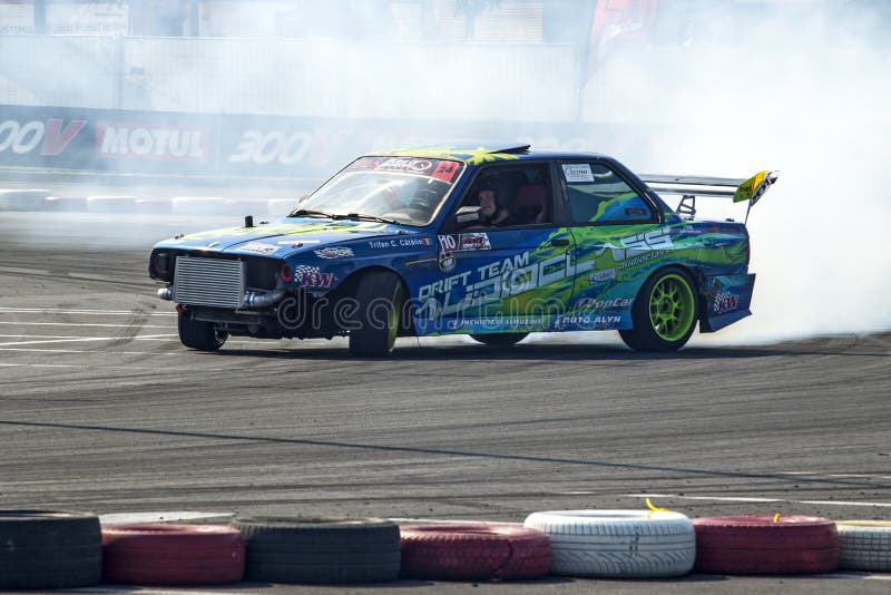 Modified Car Drifting with Smoke Editorial Photography - Image of ...