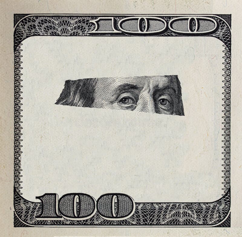 Modified Decorative 100 Dollar Bill Artwork Stock Image - Image of ...