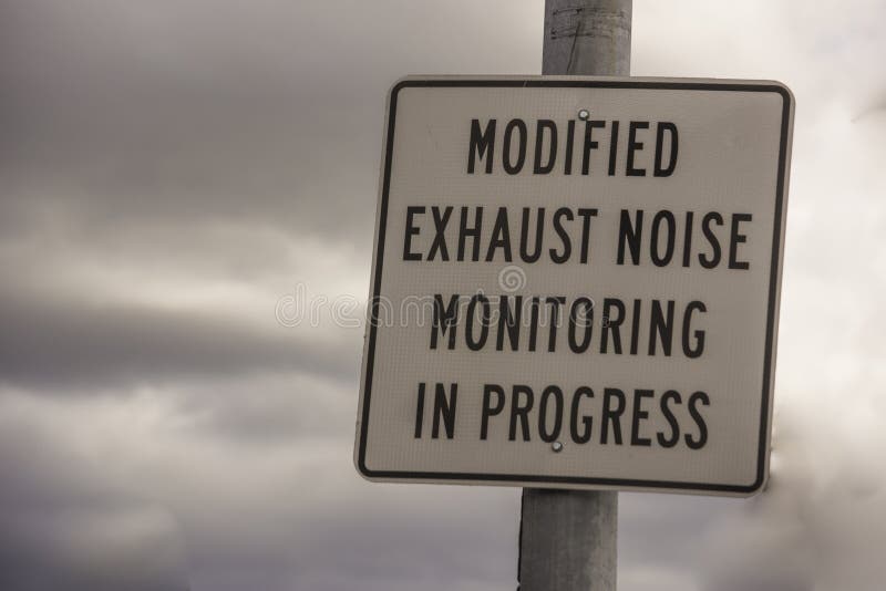 Modified Exhaust Noise Monitoring in Progress Stock Photo - Image of ...