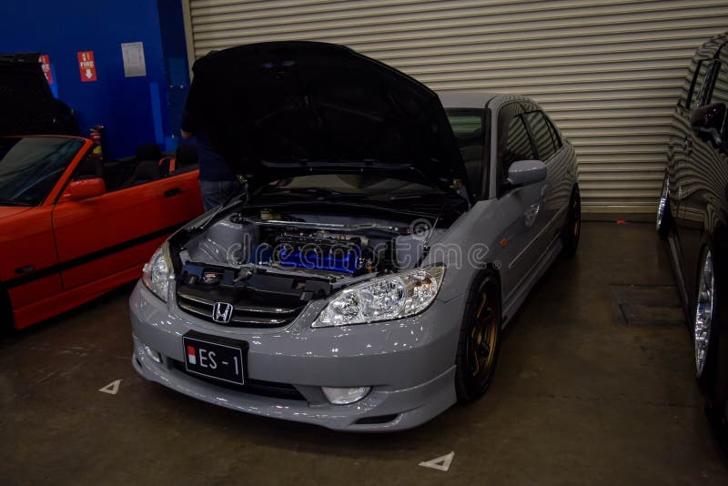 Modified Honda Civic Wonder Sb3 on Car Show Editorial Photography ...