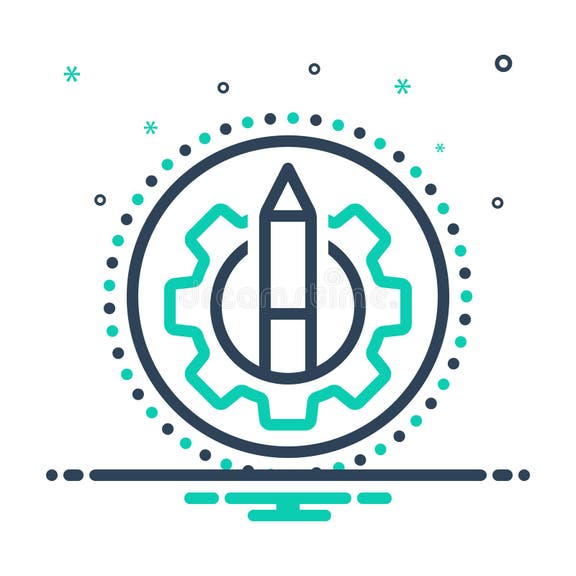 Mix Icon for Modified, Improved and Gear Stock Vector - Illustration of ...